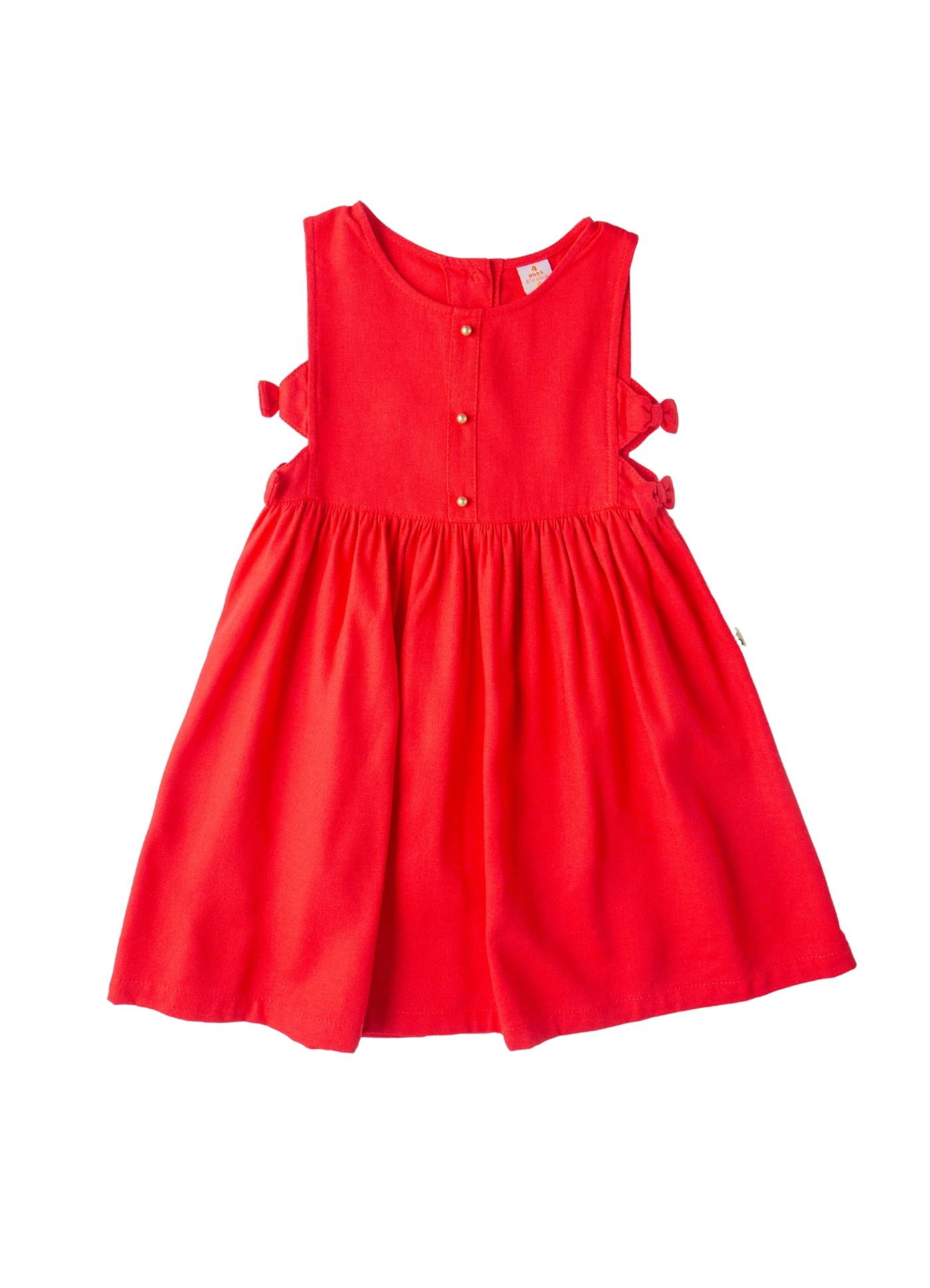 Vestido Infantil Festas de Fim de Ano - Vermelho